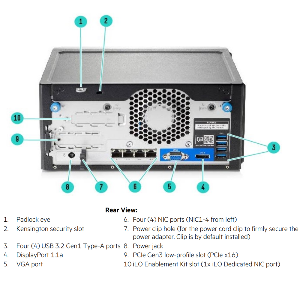 Servidor HPE MicroServer Gen10 Plus, Xeon E-2224 4 Core 3.40GHz, 16GB ...