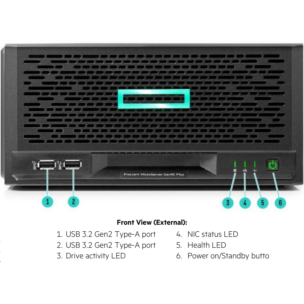 Servidor HPE MicroServer Gen10 Plus, Xeon E-2224 4 Core 3.40GHz, 16GB ...